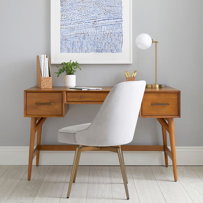 Mid century desk with storage store