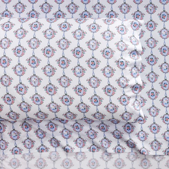 Hello Kitty® Locket Organic Sheet Set | Pottery Barn Teen