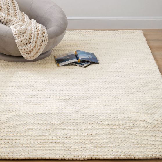 Braided Knit Rug | Pottery Barn Teen