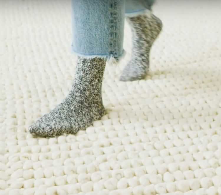 Textured Wool Rug, Navy | Teen Rug | Pottery Barn Teen