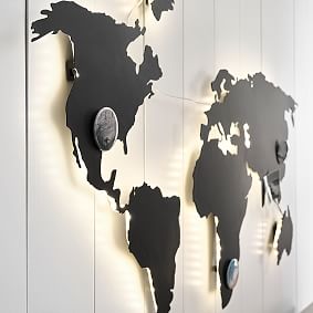 Light Up World Map | Pottery Barn Teen
