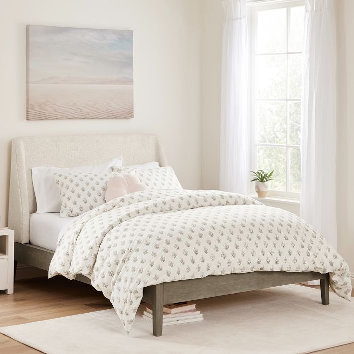 Layton Bed Brushed Crossweave Charcoal King