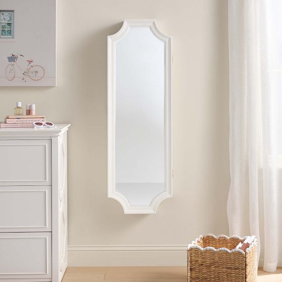 Auburn Scallop Storage Mirror (16"x48") | Pottery Barn Teen