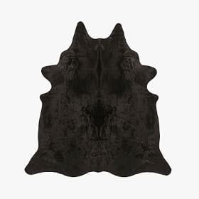 Solid Black Cow Hide Rug | Pottery Barn Teen