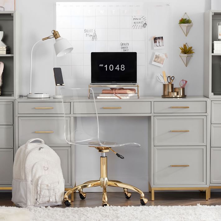 Gold Metal Desk Acc Set Pottery Barn Teen