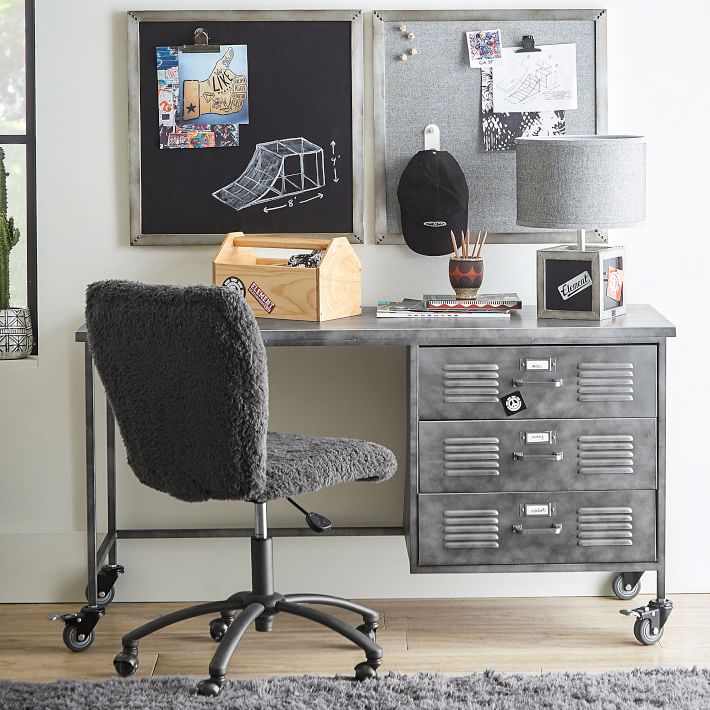 Metal locker style desk store