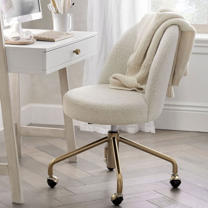 Boucle desk chair store
