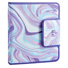 Gear-Up Pink/Purple Marble Homework Folder | Pottery Barn Teen