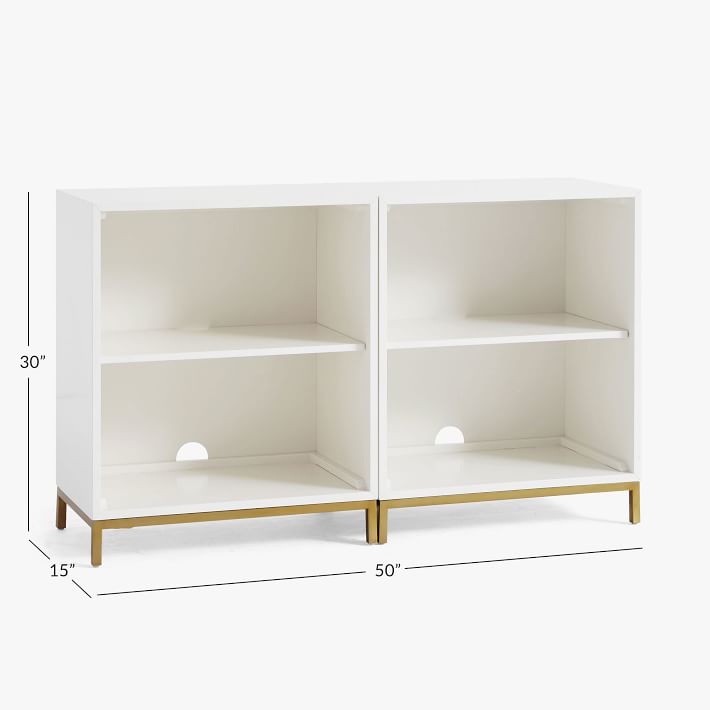 Blaire Double Wide Storage Bookshelf Set Pottery Barn Teen