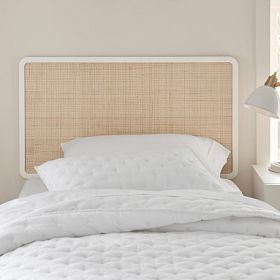 No Nails Rattan Wall Mounted Headboard | Pottery Barn Teen