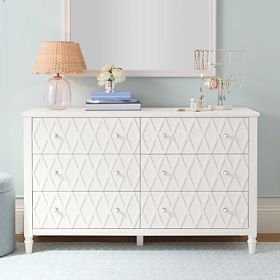 AERIN Lattice 6-Drawer Dresser (56w x 19d") | Pottery Barn Teen
