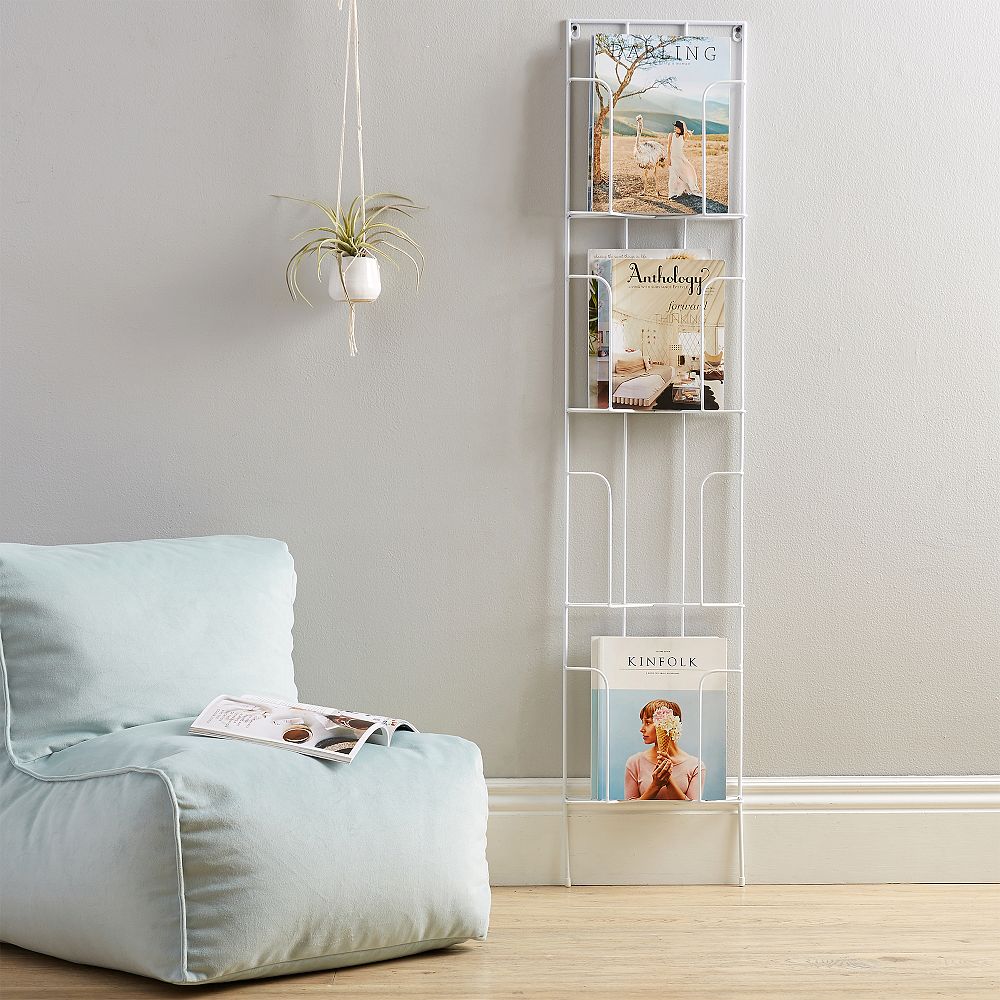 Wall Leaning Wire Magazine Rack | Dorm Wall Decor | Pottery Barn Teen