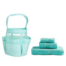 Dorm Shower Bundle - Mini Dot | Pottery Barn Teen