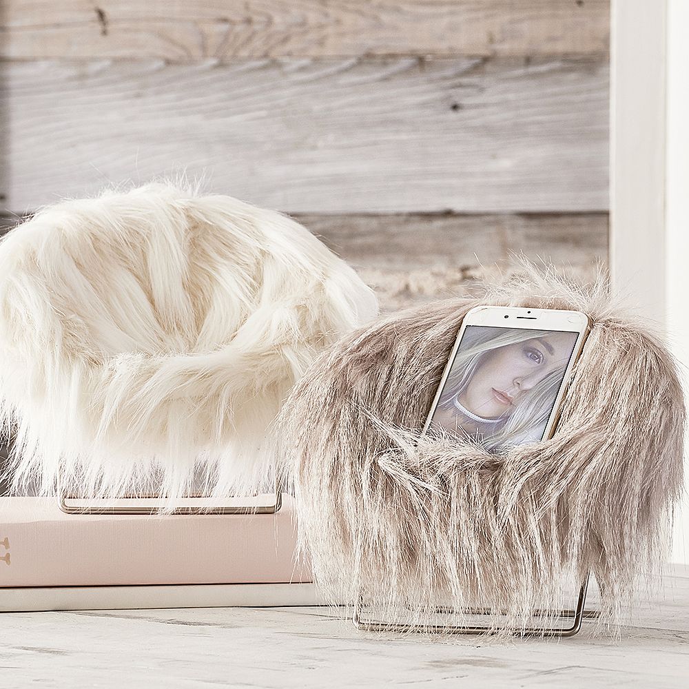 Faux-Fur Hang-A-Round Phone Chair - Sale | Pottery Barn Teen