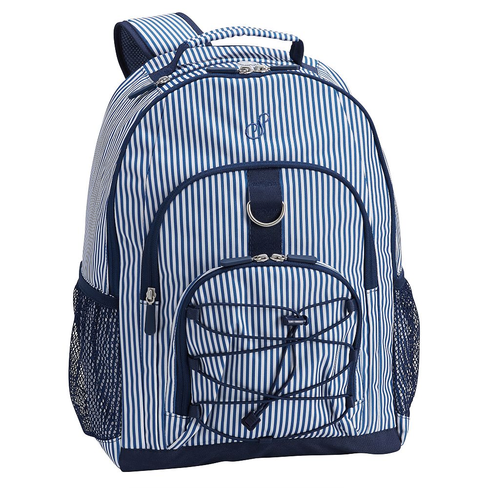Navy Mini Stripe Teen Backpack | Pottery Barn Teen