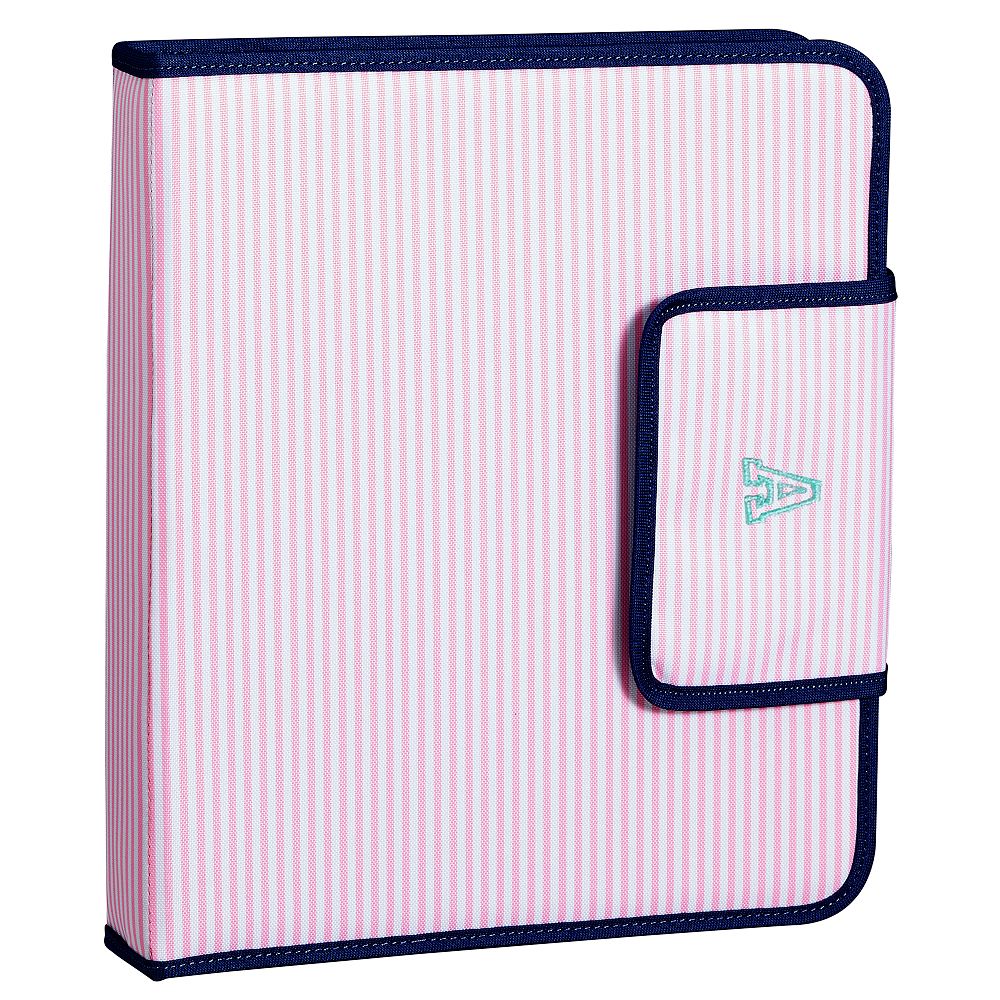 Pink Mini Stripe Binder For School | Pottery Barn Teen