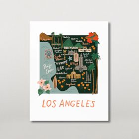 Rifle Paper Co. Los Angeles Map Print | Pottery Barn Teen