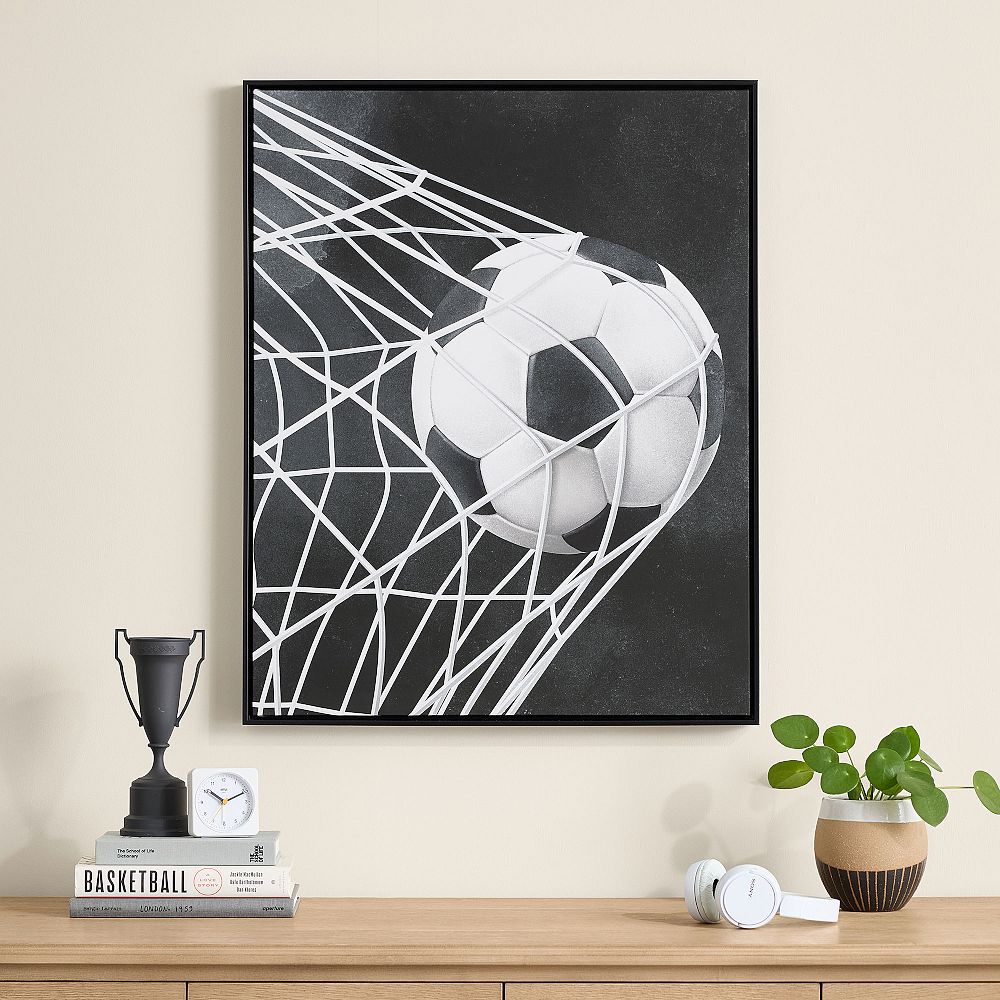 Black & White Sports Art - Soccer | Pottery Barn Teen