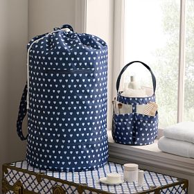 Roller Rabbit Hearts Shower Caddy & Laundry Bag Set | Pottery Barn Teen