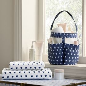Roller Rabbit Heart Towels & Shower Caddy Set | Pottery Barn Teen