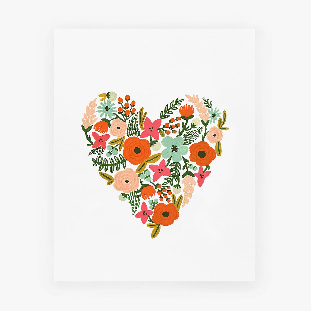 Rifle Paper Co. Floral Heart Print | Pottery Barn Teen