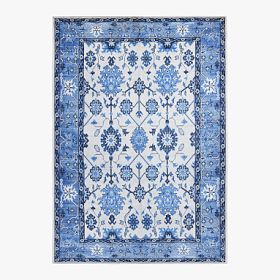 Open Box: Roller Rabbit Washable Rug, 4' x 6' - Navy | Pottery Barn Teen