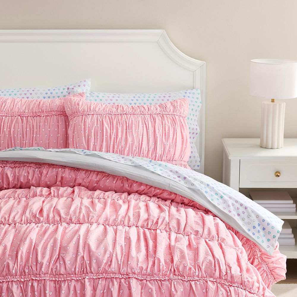 Roller Rabbit Hearts Ruched Quilt | Pottery Barn Teen