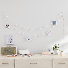 Iridescent Pom Pom String Lights | Pottery Barn Teen
