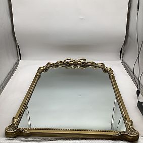 Open Box: LoveShackFancy Gold Bow Arched Mirror | Pottery Barn Teen