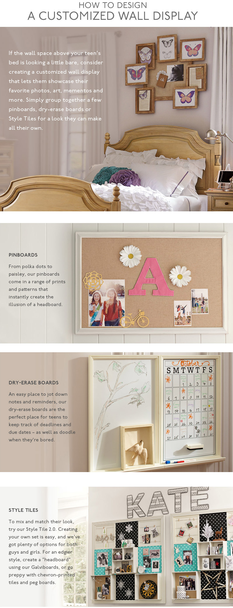 How to Design a Customized Wall Display | Pottery Barn Teen
