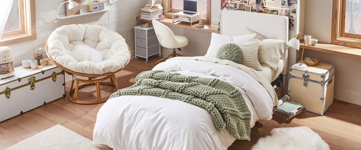 Lush & Lofty Dorm Room | Pottery Barn Teen