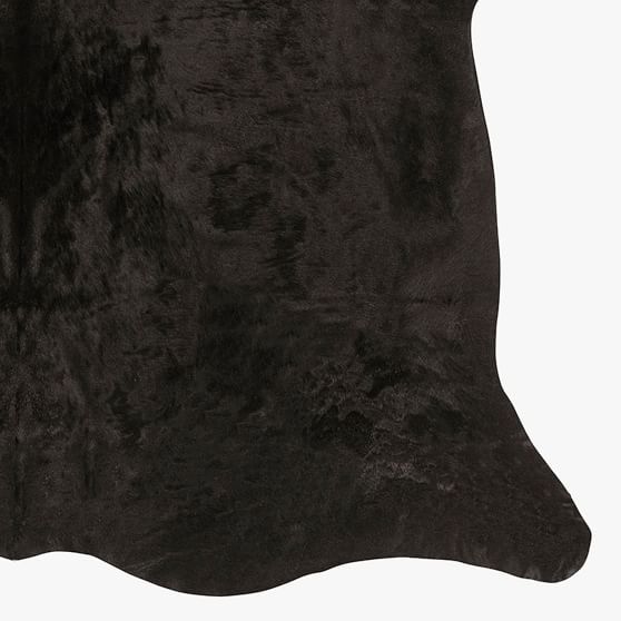 Solid Black Cow Hide Rug | Pottery Barn Teen