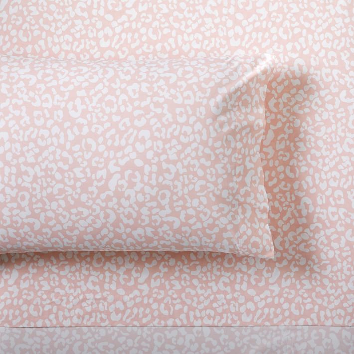 Preppy Cheetah Organic Sheet Set | Pottery Barn Teen