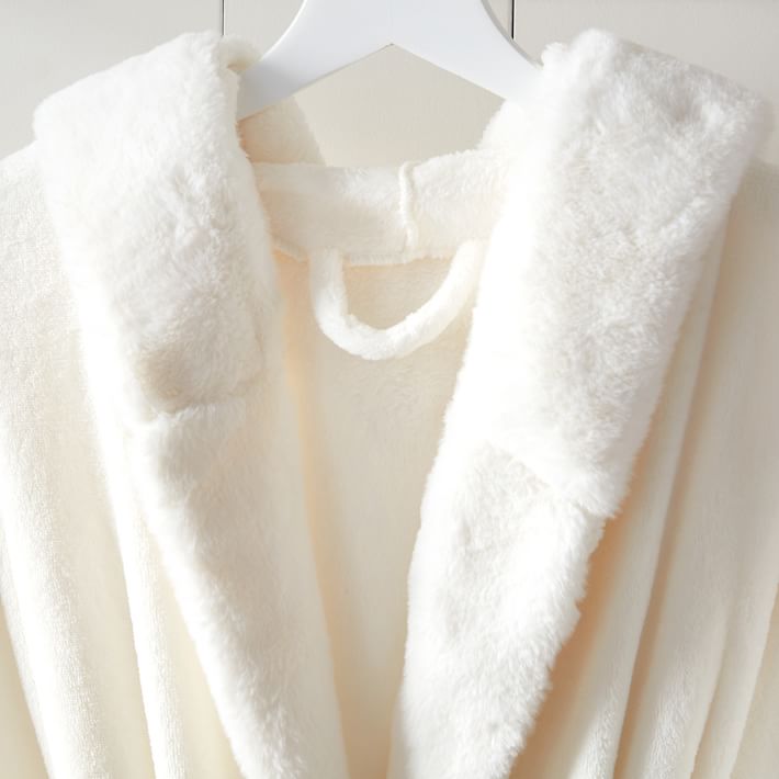 Faux-Bunny Recycled Fur Trim Robe | Pottery Barn Teen