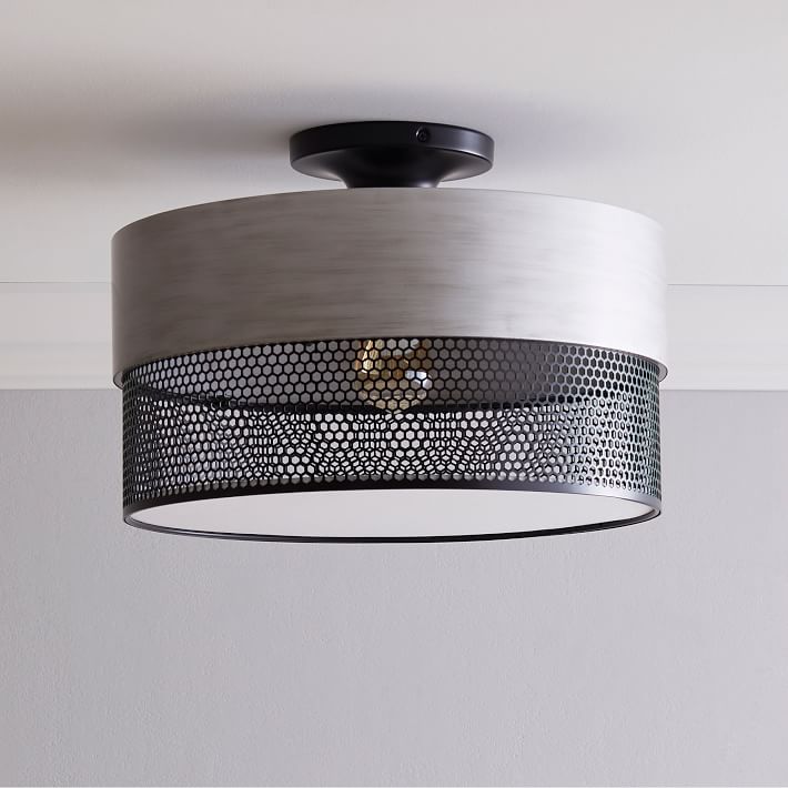 Metal Round Flushmount | Pottery Barn Teen