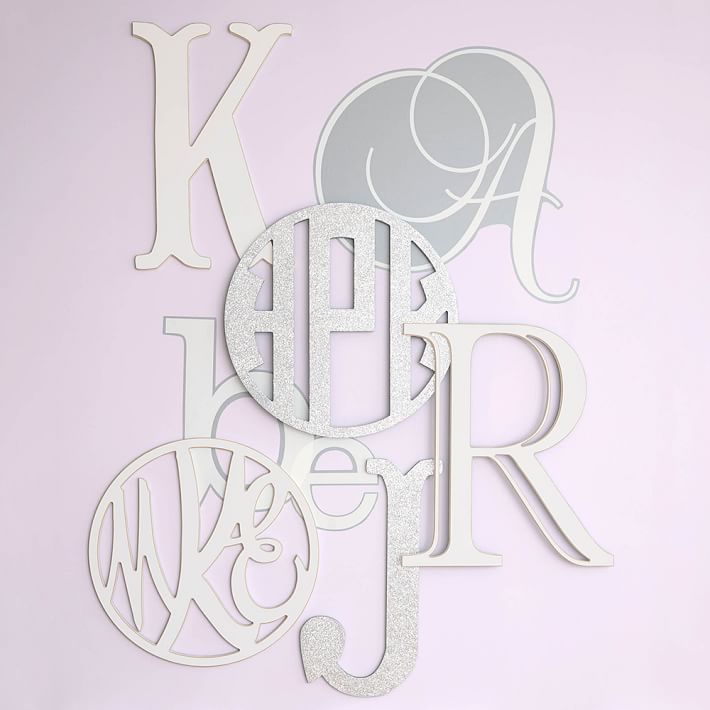 Wooden Cut-Out Script Monogram | Pottery Barn Teen