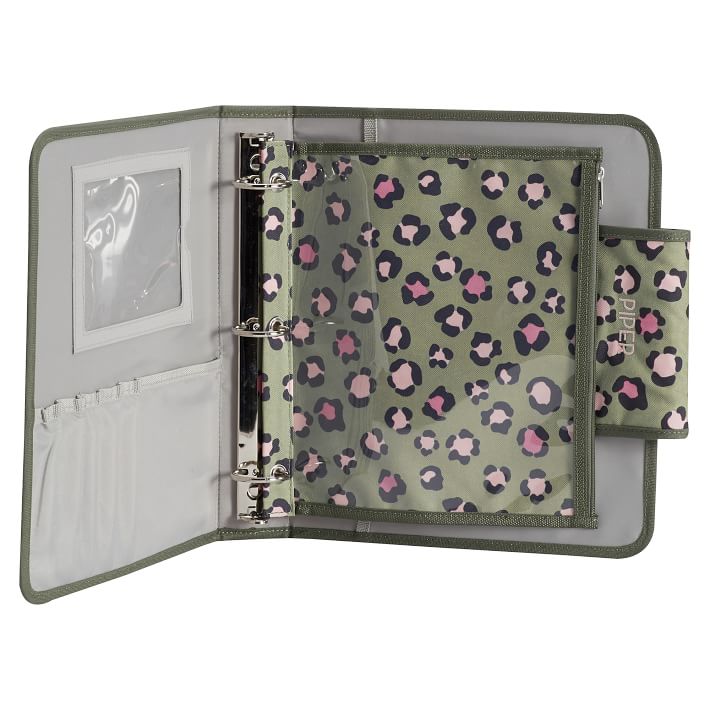 Olive Leopard Binder For School | Pottery Barn Teen