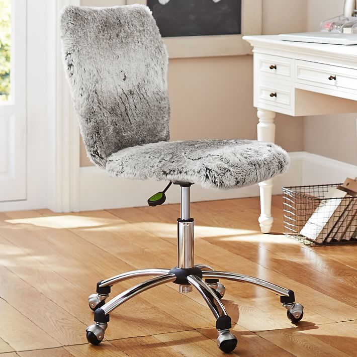Gray Ombre Fur Airgo Chair| Teen Desk Chair | Pottery Barn Teen