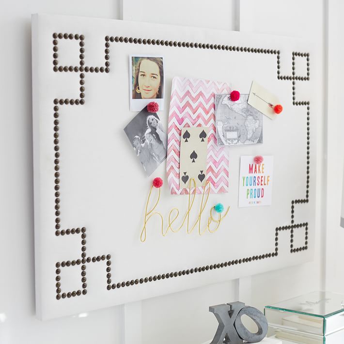 Nailhead Pinboard | Wall Organizers | Pottery Barn Teen