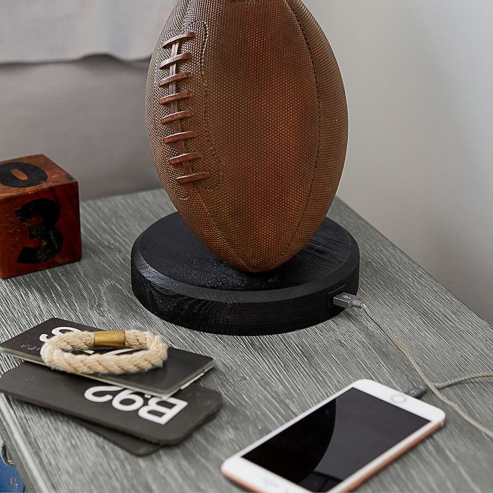 Football Table Lamp with USB | Pottery Barn Teen