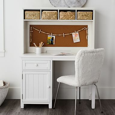 Beadboard Smart Divider Storage Desk, Simply White | Pottery Barn Teen