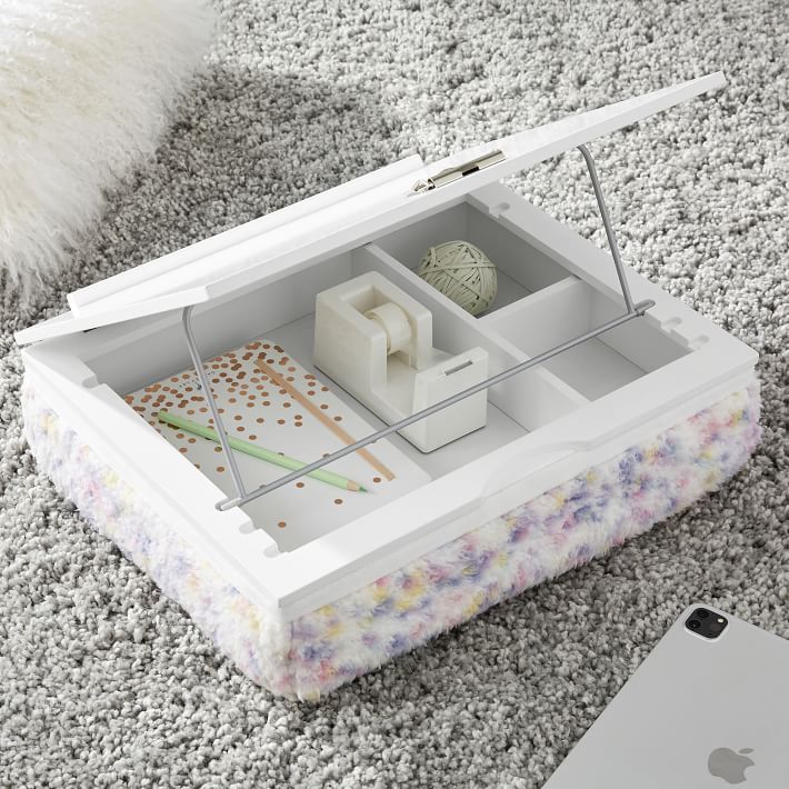 Faux-Fur Superstorage Lap Desk | Pottery Barn Teen