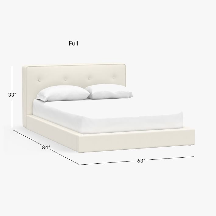 Cushy Upholstered Platform Bed | Pottery Barn Teen