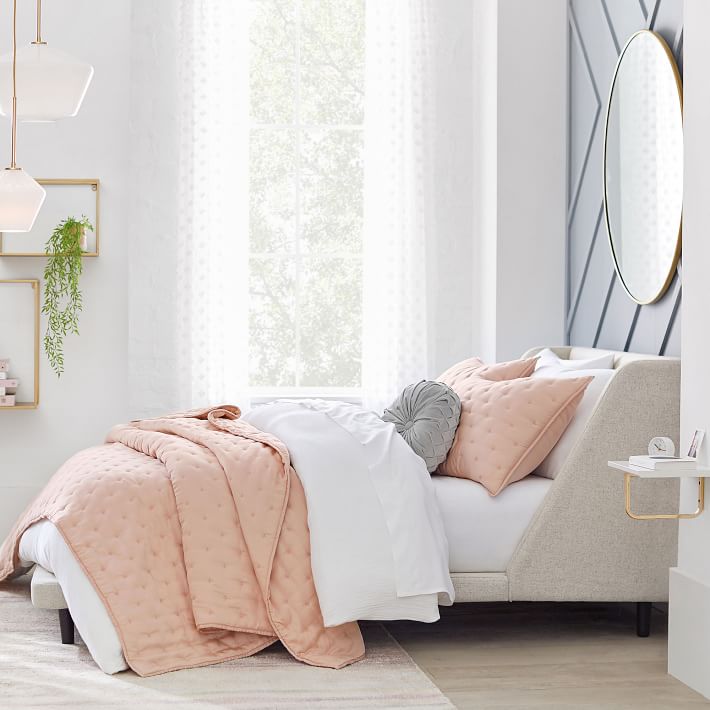 Mod Wingback Upholstered Bed | Pottery Barn Teen