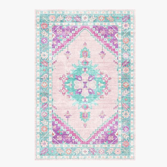Pink Washable Rug | Pottery Barn Teen