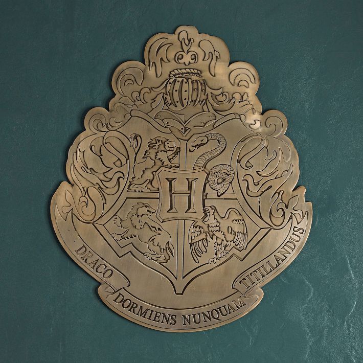 Harry Potter™ Laser Metal Hogwarts™ Crest | Pottery Barn Teen