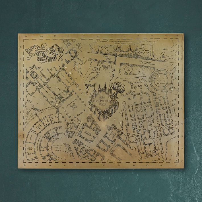 Harry Potter™ Marauder's Map™ Laser Etched Wall Decor | Pottery Barn Teen