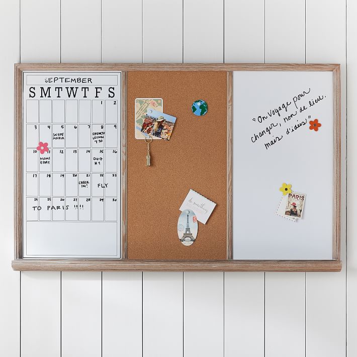 Study Wall Board, Smoked Gray Triple | Pottery Barn Teen