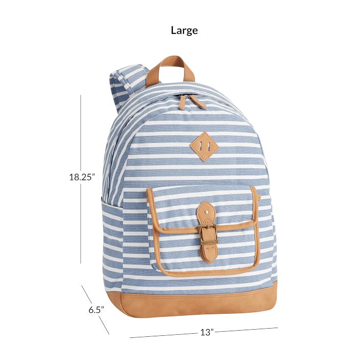 Light Blue Stripe Teen Backpack | Pottery Barn Teen