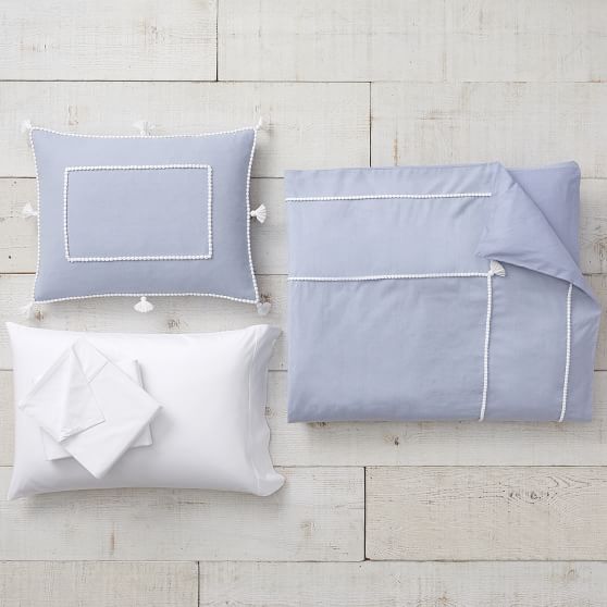 Fringe & Pom Pom Bedding | Pottery Barn Teen